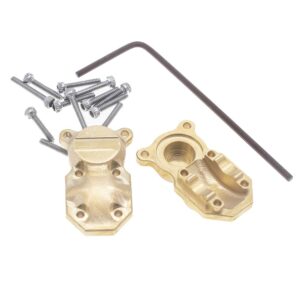 CODA RACING Brass Diff Cover Front&Rear for AXIAL SCX24 Deadbolt C10 Gladiator Brocon Upgrades 1/24 RC Crawler Car