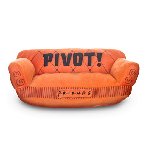 Friends the TV Show Friends Dog Toy, Orange Sofa Pivot Couch from Friends TV Show Stuffed Animal Dog Toy, Friends TV Show Merchandise Plush Dog Toy, 10" (FF13115)