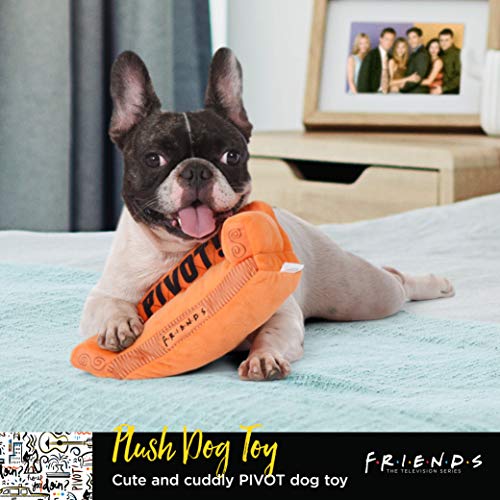 Friends the TV Show Friends Dog Toy, Orange Sofa Pivot Couch from Friends TV Show Stuffed Animal Dog Toy, Friends TV Show Merchandise Plush Dog Toy, 10" (FF13115)