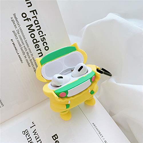 Rertnocnf Compatible with Earbuds Case Airpods Pro, Cute Raincoat Frog Design Creative Animals Soft Anti-scratch Wireless Earphone Protector