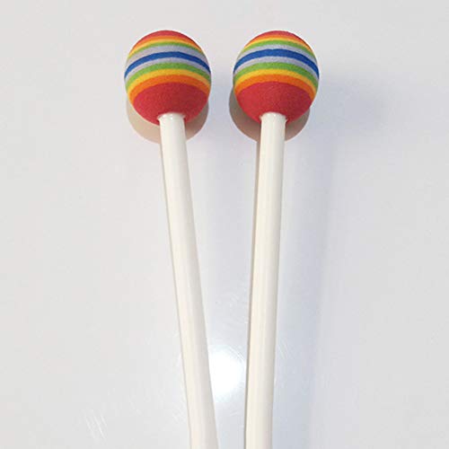 Cuteam Drum Mallet, 2Pcs/Set Lollipop Head Wooden Hand Percussion Drum Mallets Children Music Toy 2pcs