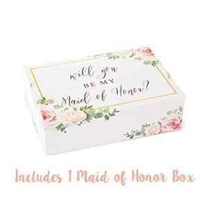 Maid of Honor Proposal Box | 1 pack | Maid of Honor Box | Maid of Honor Proposal Gift | Floral Design