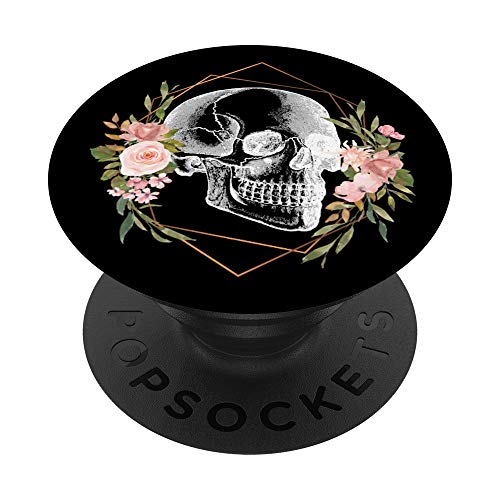 Skull Anatomy Macabre Skeleton Dissection Body Vintage Black PopSockets PopGrip: Swappable Grip for Phones & Tablets