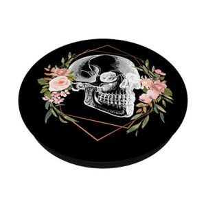 Skull Anatomy Macabre Skeleton Dissection Body Vintage Black PopSockets PopGrip: Swappable Grip for Phones & Tablets