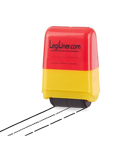 LEGILINER Spaces: 1" Dashed Handwriting line with Broken Baseline. Rolling, self-Inking Stamp Handwriting Practice Tool for Teachers/OT’s/Homeschool/Special Ed. Pre-K/Kindergarten Size