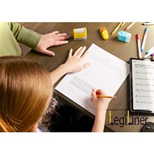 LEGILINER Spaces: 1" Dashed Handwriting line with Broken Baseline. Rolling, self-Inking Stamp Handwriting Practice Tool for Teachers/OT’s/Homeschool/Special Ed. Pre-K/Kindergarten Size