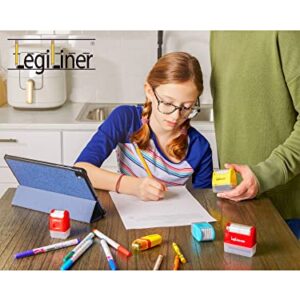 LEGILINER Spaces: 1" Dashed Handwriting line with Broken Baseline. Rolling, self-Inking Stamp Handwriting Practice Tool for Teachers/OT’s/Homeschool/Special Ed. Pre-K/Kindergarten Size