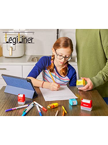 LEGILINER Spaces: 1" Dashed Handwriting line with Broken Baseline. Rolling, self-Inking Stamp Handwriting Practice Tool for Teachers/OT’s/Homeschool/Special Ed. Pre-K/Kindergarten Size