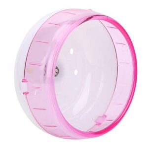 Hamster Running Toy, Plastic Exercise Wheel Super Silent Roller Exercise Running Wheel Toy Rest House Nest Play Toy for Gerbils Chinchillas Hedgehogs Other Small Animals(Pink)