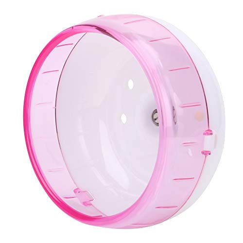 Hamster Running Toy, Plastic Exercise Wheel Super Silent Roller Exercise Running Wheel Toy Rest House Nest Play Toy for Gerbils Chinchillas Hedgehogs Other Small Animals(Pink)