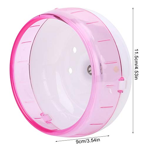 Hamster Running Toy, Plastic Exercise Wheel Super Silent Roller Exercise Running Wheel Toy Rest House Nest Play Toy for Gerbils Chinchillas Hedgehogs Other Small Animals(Pink)