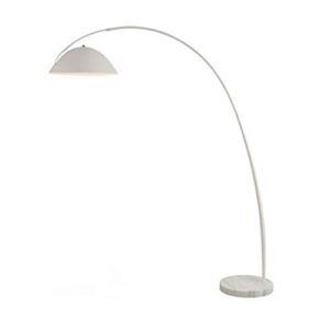 floor lamp contemporary arc floor lamp 12w, marble base standing lamp, over hanging standing light for living room bedroom office floor light (color : white s, size : standard)