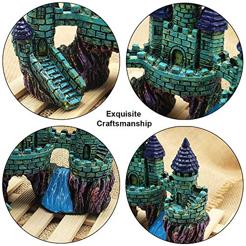 BCSIUHD Aquarium Decorations Castle - Aquarium Ornament Super Castle 6.3 inches Avoice