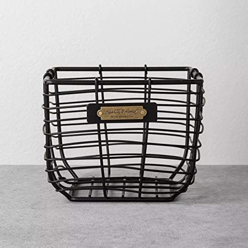 Hearth & Hand with Magnolia Wire Storage Basket Black Small