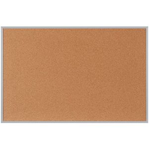 cork board with aluminum frame, 4' x 3', brown, 1/each