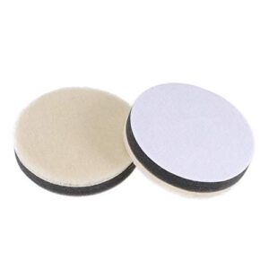 uxcell 3" wool felt sponge polishing pad hook and loop buffing wheel fine polishing for orbital polisher buffer 2 pcs