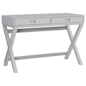 Linon Grey 2-Drawer Writing Jaycee Desk