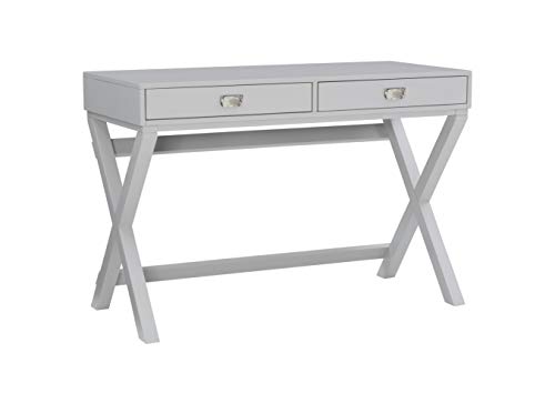 Linon Grey 2-Drawer Writing Jaycee Desk