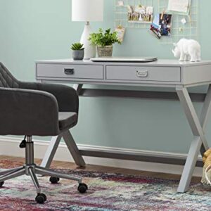 Linon Grey 2-Drawer Writing Jaycee Desk