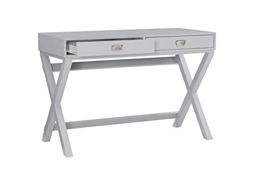 Linon Grey 2-Drawer Writing Jaycee Desk