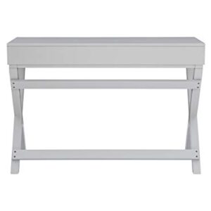 Linon Grey 2-Drawer Writing Jaycee Desk