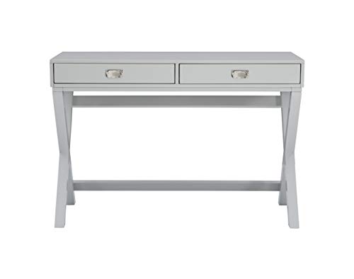 Linon Grey 2-Drawer Writing Jaycee Desk