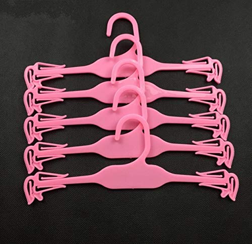 WellieSTR Plastic Hangers Sleek, Great for Bras/Panties/Underwear, 10-Inch (Pack of 50 ，Pink)