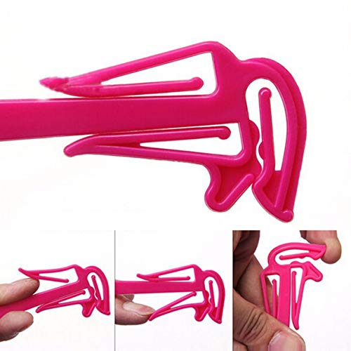 WellieSTR Plastic Hangers Sleek, Great for Bras/Panties/Underwear, 10-Inch (Pack of 50 ，Pink)