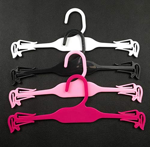 WellieSTR Plastic Hangers Sleek, Great for Bras/Panties/Underwear, 10-Inch (Pack of 50 ，Pink)