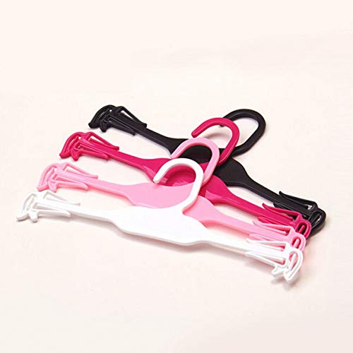 WellieSTR Plastic Hangers Sleek, Great for Bras/Panties/Underwear, 10-Inch (Pack of 50 ，Pink)