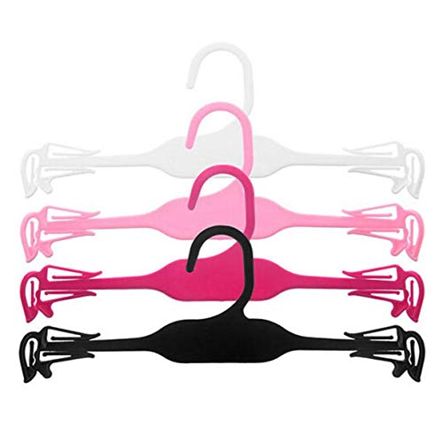 WellieSTR Plastic Hangers Sleek, Great for Bras/Panties/Underwear, 10-Inch (Pack of 50 ，Pink)