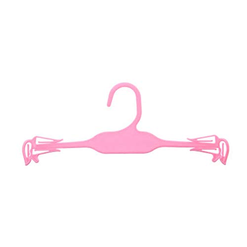 WellieSTR Plastic Hangers Sleek, Great for Bras/Panties/Underwear, 10-Inch (Pack of 50 ，Pink)