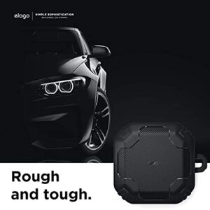 elago Armor Case Compatible with Samsung Galaxy Buds 2 Pro Case (2022) / Galaxy Buds 2 Case (2021) / Galaxy Buds Pro Case (2021) / Galaxy Buds Live Case (2020) [US Patent Registered] [Black]