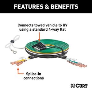 CURT 58979 Universal Towed-Vehicle RV Wiring Harness for Dinghy Towing