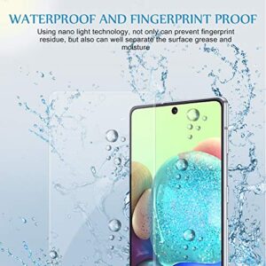 Galaxy A51 HD Clear Tempered Glass Screen Protector + Camera Lens Protectors by YEYEBF, [2+2 Pack] [in-Display Fingerprint][9H Hardness][Bubble-Free] Screen Protector Glass for Samsung Galaxy A51