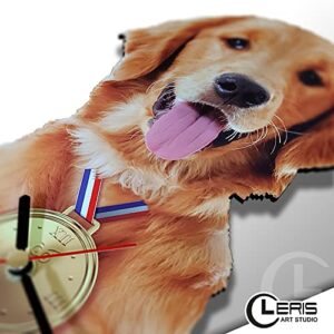 Golden Retriever Wagging Tail Wall Clock, Golden Retriever Swinging-Tail Pendulum Wall Clock, Golden Retriever Lover Gifts, Dog Wall Clocks, Gift for Dog Lovers