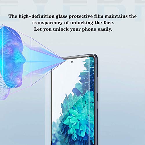 Galaxy S20 FE HD Clear Tempered Glass Screen Protector + Camera Lens Protectors by YEYEBF, [2+2 Pack] [3D Glass] [Anti-Glare] [Bubble-Free] Screen Protector Glass for Samsung Galaxy S20 FE