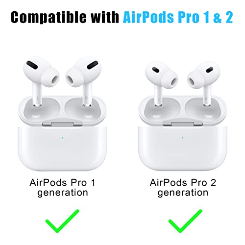 [3 Pairs] Replacement Ear Tips for Airpods Pro and Airpods Pro 2nd Generation with Noise Reduction Hole,Silicone Ear Tips for Airpods Pro with Portable Storage Box and Fit in The Charging Case(Medium)