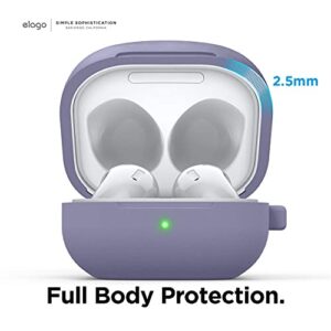 elago Silicone Hang Case Compatible with Samsung Galaxy Buds 2 Pro Case (2022) / Galaxy Buds 2 Case (2021) / Galaxy Buds Pro Case (2021) / Galaxy Buds Live Case (2020) [Lavender Grey]