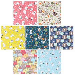 artibetter quilting fabric animal fabric square cotton craft fabric bundle patchwork 50x50cm squares quilting sewing patchwork animal print diy art craft supplies 7pcs charisma sheets