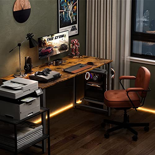 Coleshome 47 Inch Computer Desk, Modern Simple Style Desk for Home Office, Study Student Writing Desk,Vintage