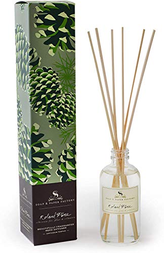 Soap & Paper Factory Roland Pine Diffuser 3.65 oz and Candle 9.5oz with A Gute Wick Snuffer (3 Piece Bundle)