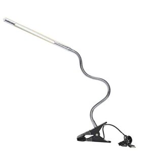 LED Clip Table Lamp - Portable Flexible Neck Desk Light for Tattoo/Manicure/Makeup USB Interface(Champagne Gold)