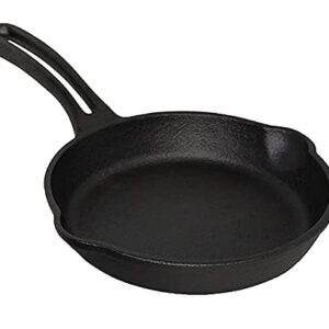 Mirro MIR-19050 Mini Ready to Use Pre-Seasoned Round Cast Iron Skillet, 6 Inch, Black