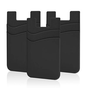 shanshui phone wallet, credit card holder for black of phone wallet stick on 2 slots pocket for almost smartphones