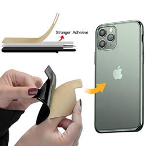 SHANSHUI Phone Wallet, Credit Card Holder for Black of Phone Wallet Stick On 2 Slots Pocket for Almost Smartphones