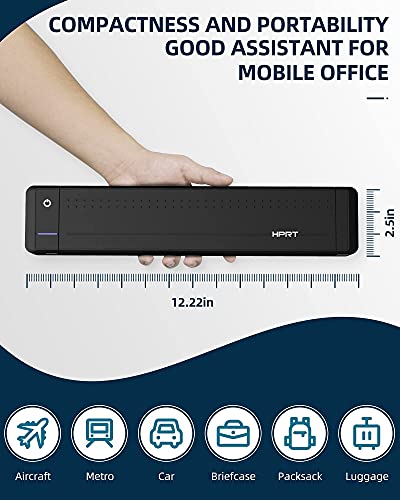 HPRT MT800 Thermal Transfer Portable Printer Support 8.5" X 11" US Letter & A4 Paper Bluetooth Wireless Travel Printer Compatible with Android and iOS,Suitable for On The Go