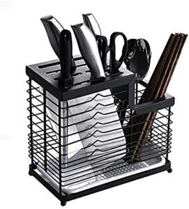 xjxj household knife holder kitchen shelf tool storage rack drain tray kitchen appliances chopsticks box wallmount kitchen knife sets