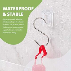 New Double Sided Adhesive Wall Utility Hooks - More Space | Reusable | No Damage | Not Easy to Fall Off (12Pairs)