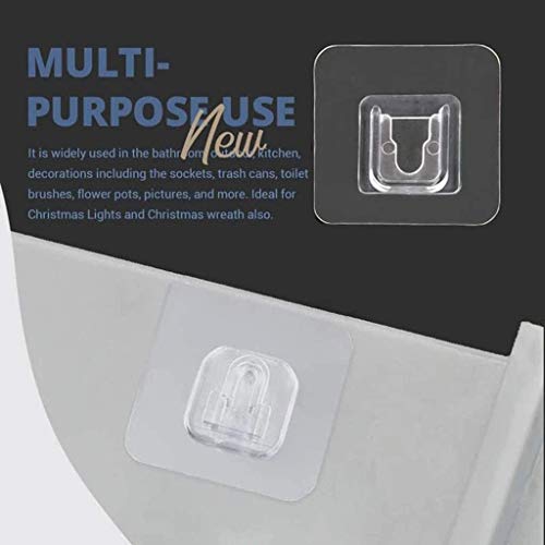 New Double Sided Adhesive Wall Utility Hooks - More Space | Reusable | No Damage | Not Easy to Fall Off (12Pairs)